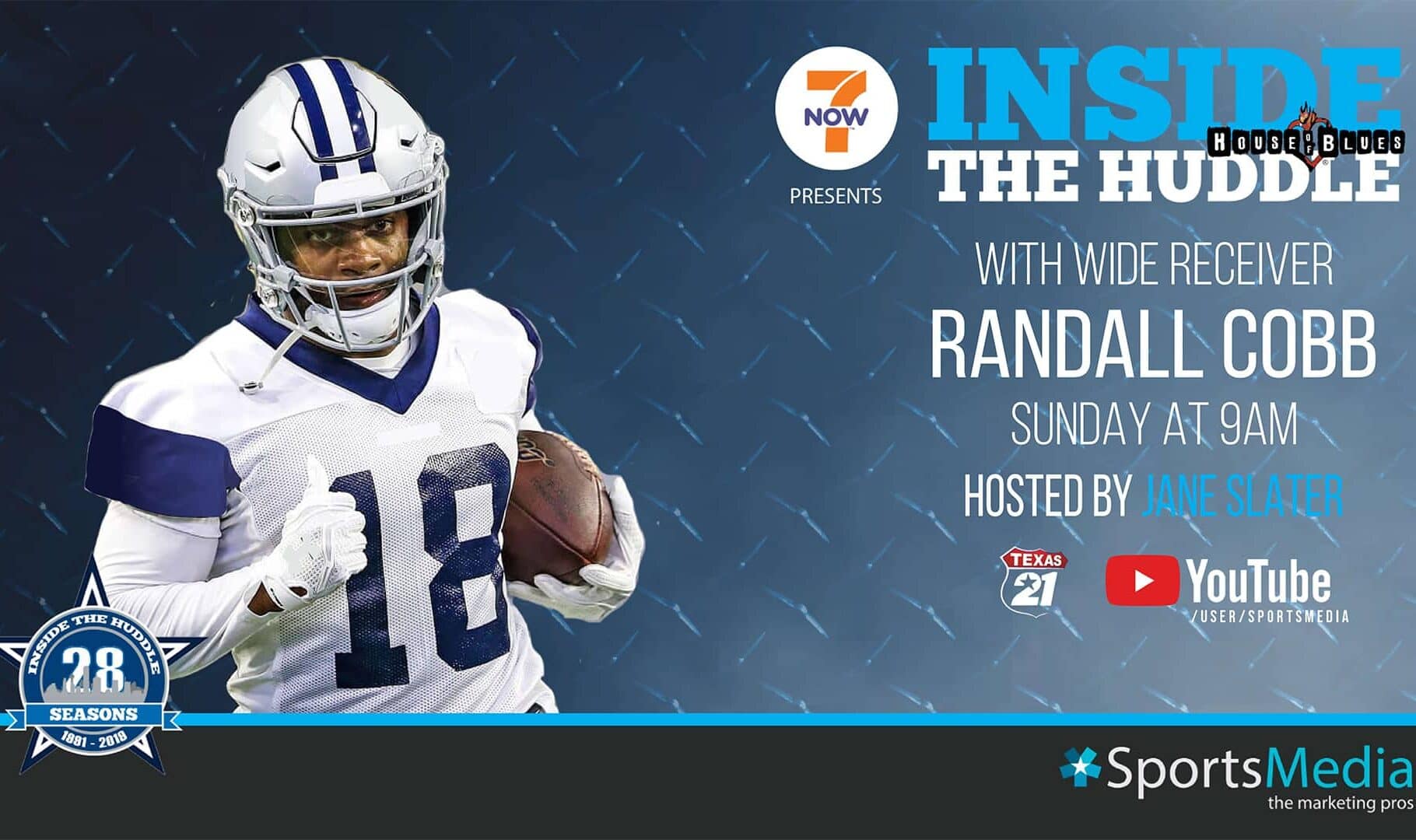 Patrocinador Oficial De Los Cowboys "Inside The Huddle"