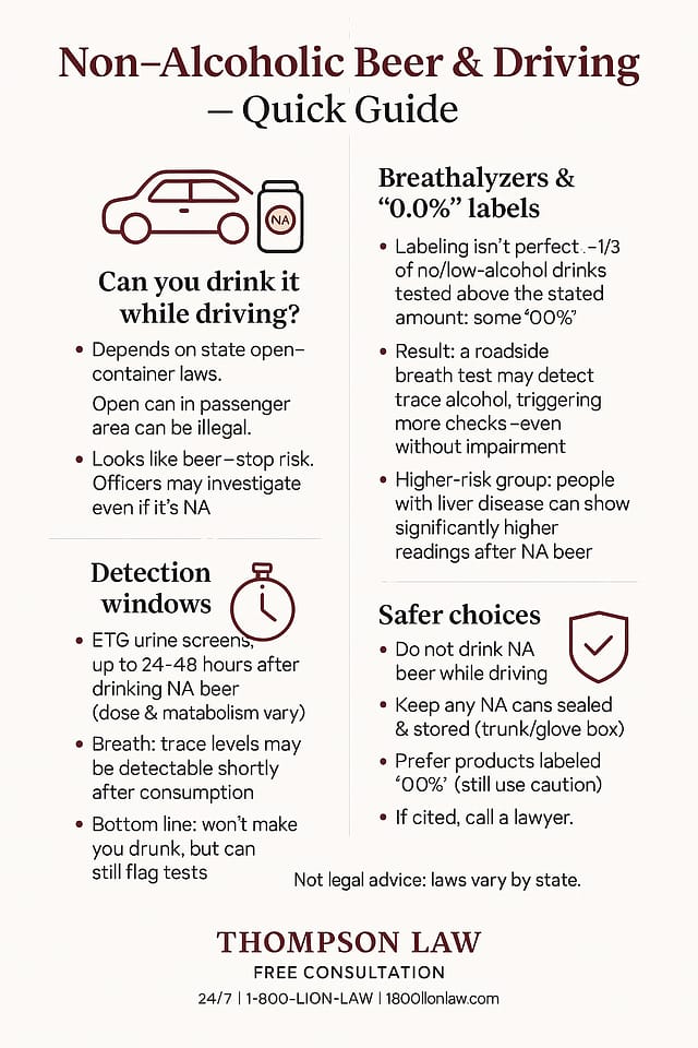 Can You Drink Non-Alcoholic Beer While Driving? | Laws & Risks ...